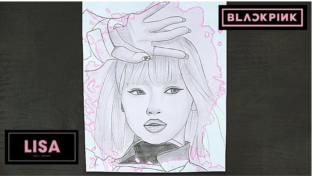 HOW TO DRAW BLACKPINK LISA STEP BY STEP || LISA SKETCH || BLINK PENCIL ...