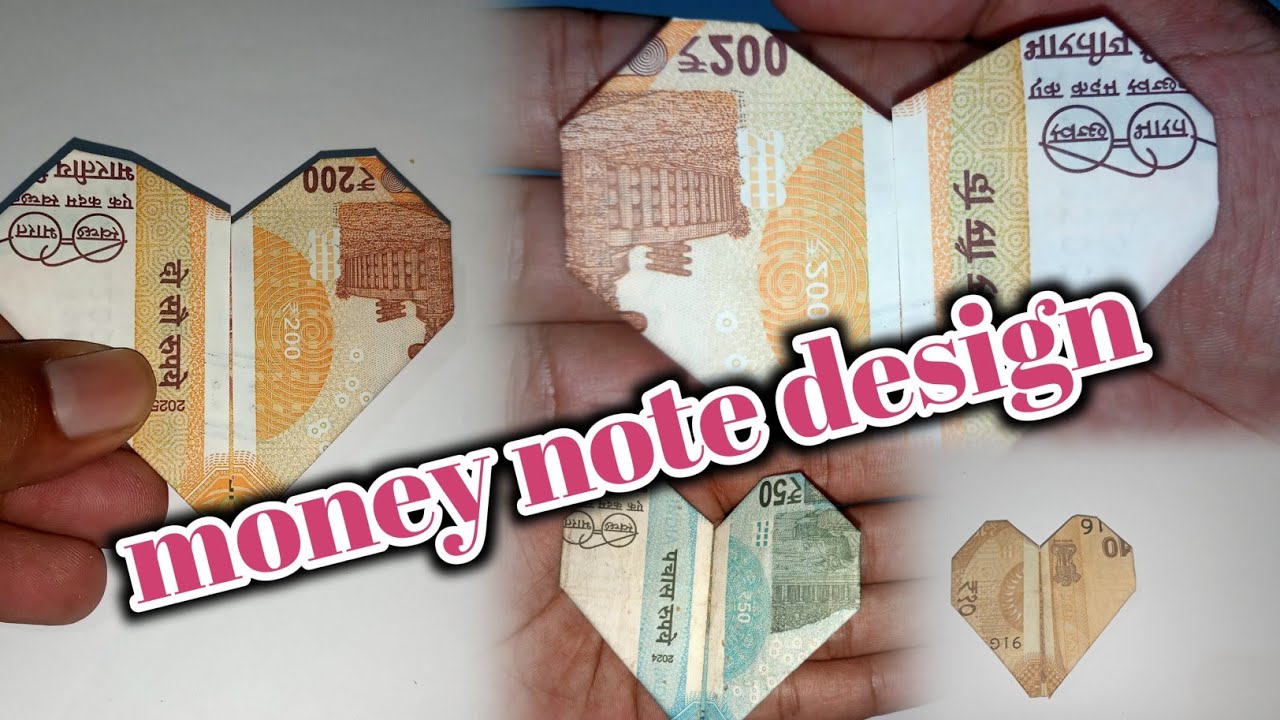 How to Make a Money Origami heart Tutorial DIY at Home 🏠 ️ ️ ️ - YouTube