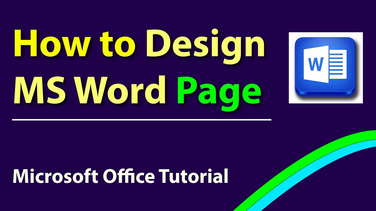 Design And use Microsoft Word Page | MS office Page Design - YouTube