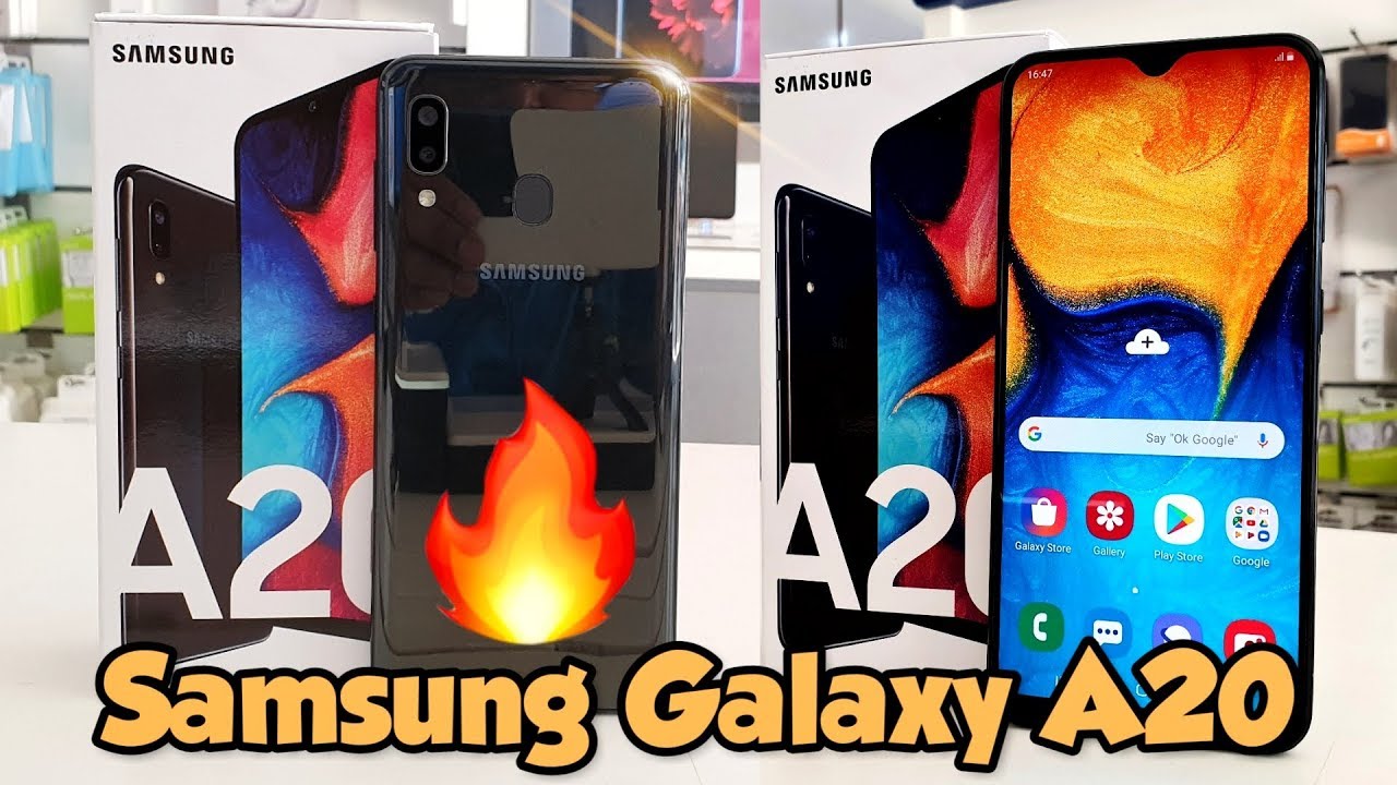 Samsung galaxy A20 with sAMOLED & Dual Camera ! Unboxing and Hands on ...