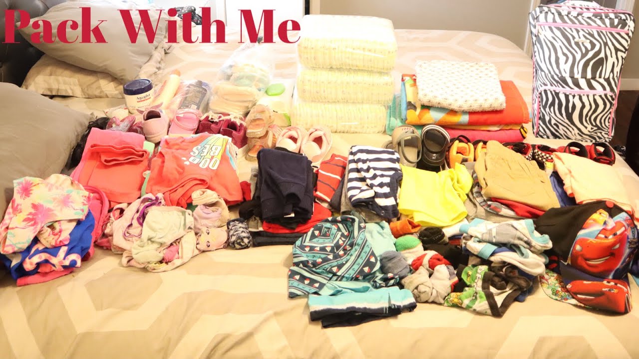 How I Pack For 3 Kids! - YouTube
