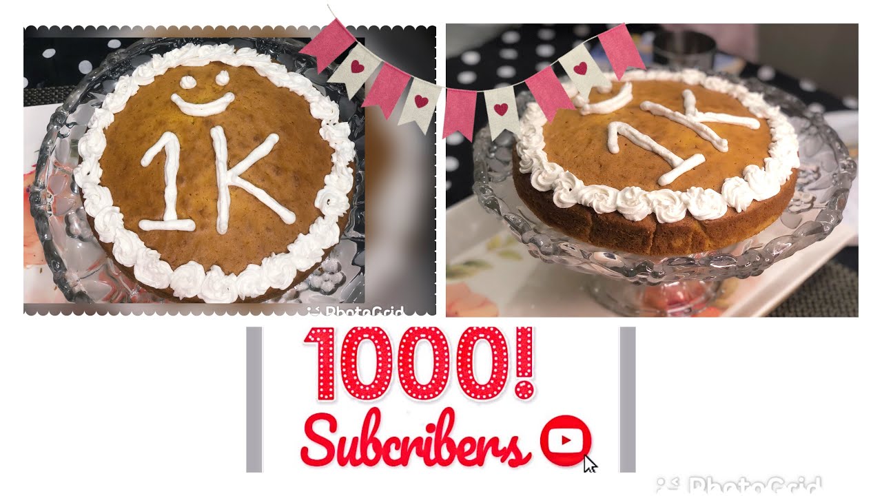 1 k Subscribers celebration with frosting Cake |how to make Easy Cake ...