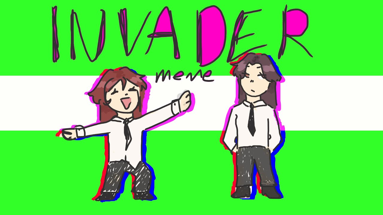 invader invader animation meme || TW flashing colours - YouTube