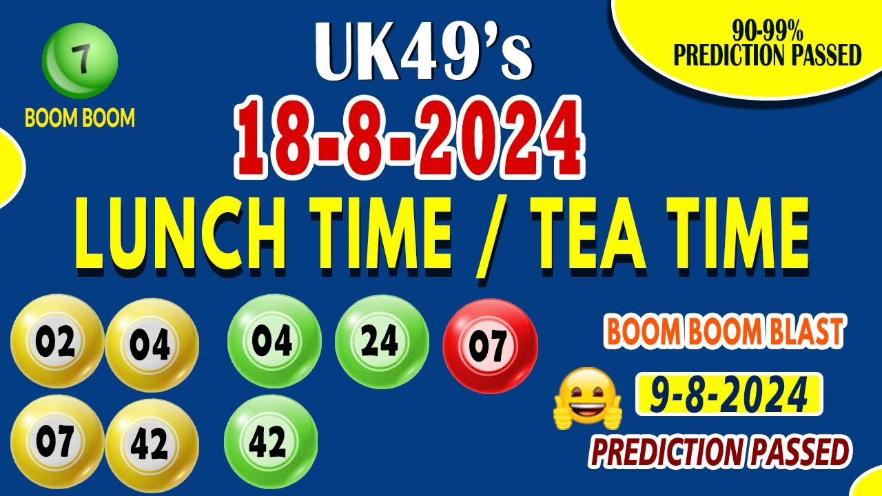 18/8/2024 UK49s Lunch time & Tea time prediction UK49s today prediction Double Triple Uk49s ...