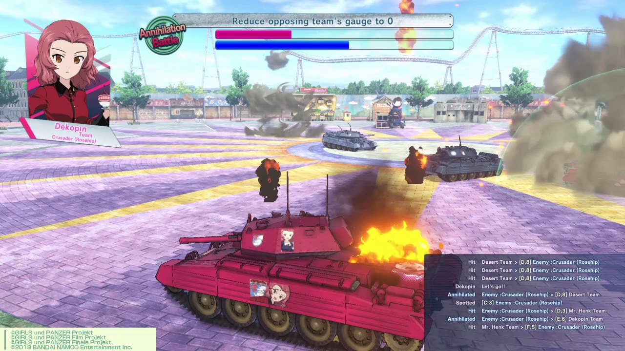 Girls und Panzer Dream Tank Match DX | Rosehip Insanity Battle - YouTube
