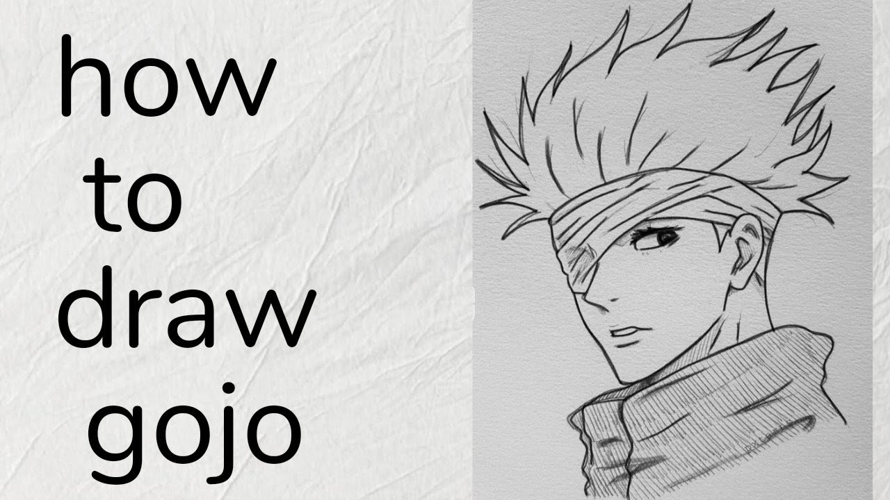 Anime drawing | how to draw gojo | filfel drawings - YouTube