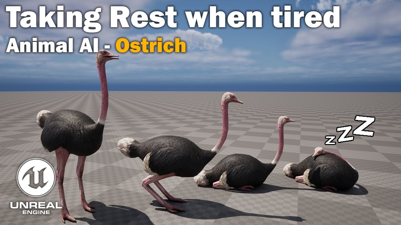 Animal AI Getting some Rest in Unreal Engine 5 - Ostrich AI part 3 ...