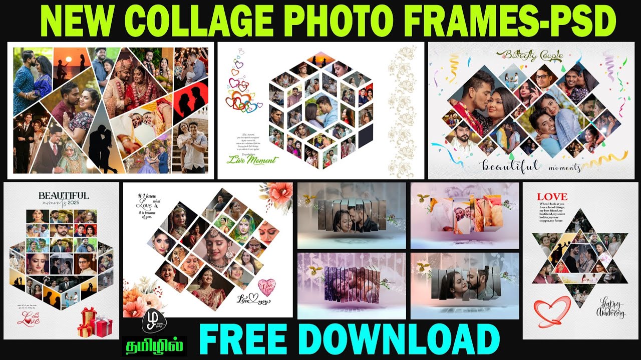 free download collage design 10 creative photo collage psd collage ...
