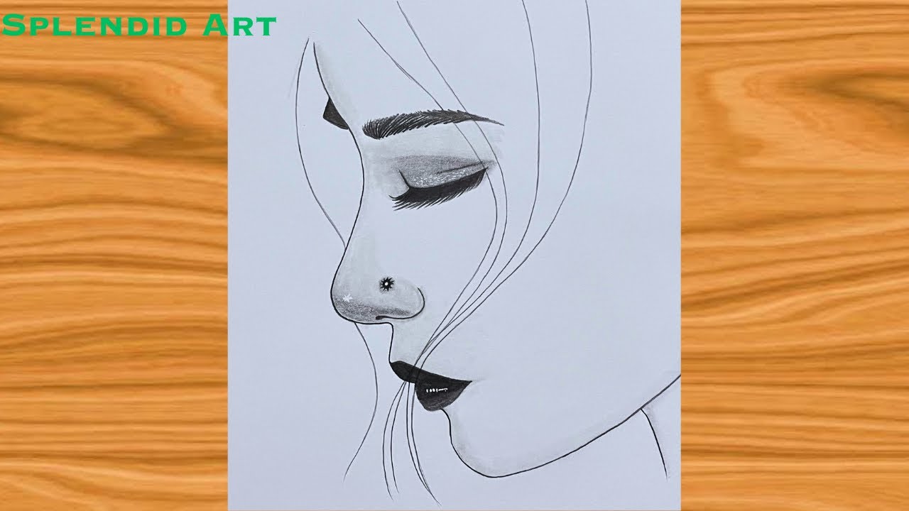 How to draw a cute girl face || Drawing for beginners - YouTube