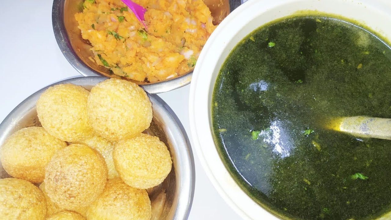 Pani Puri Recipe in Tamil | Homemade Pani puri | Pani Puri masala ...