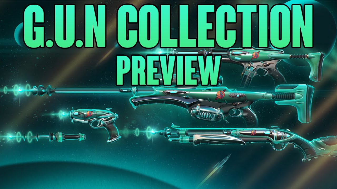 GUN SKINS PREVIEW (G.U.N COLLECTION) - VALORANT GUN SKINS - YouTube