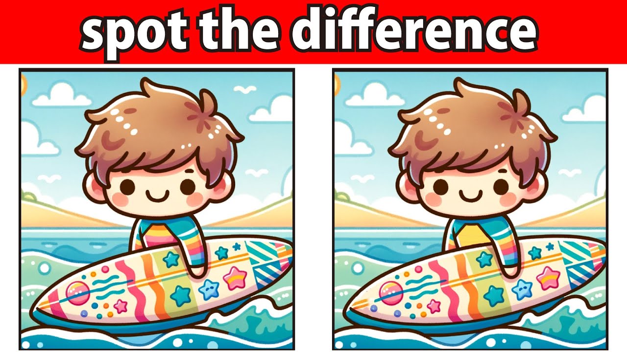 [Find the Differences] Find 3 mistakes in the illustration of a boy ...