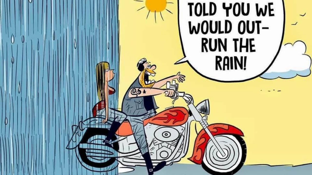 ARE YOU A REAL BIKER?? Riding a Harley Davidson in the rain! FRIDAY ...