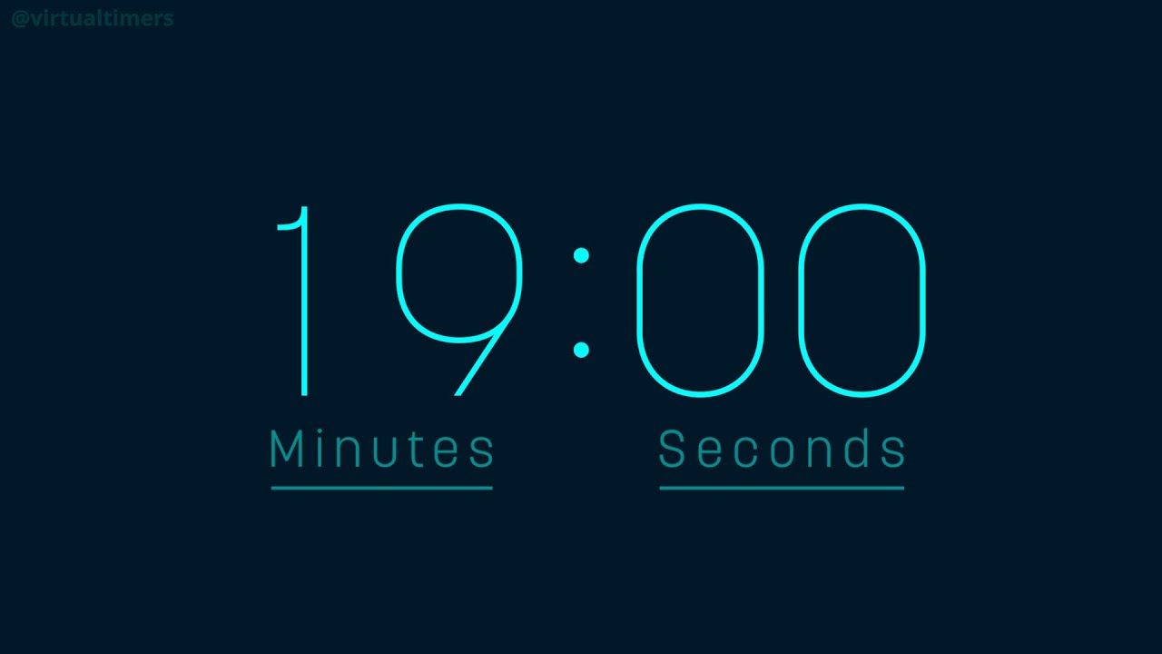 19 Minutes Countdown Timer with Alarm & Time Markers / Chapters ...