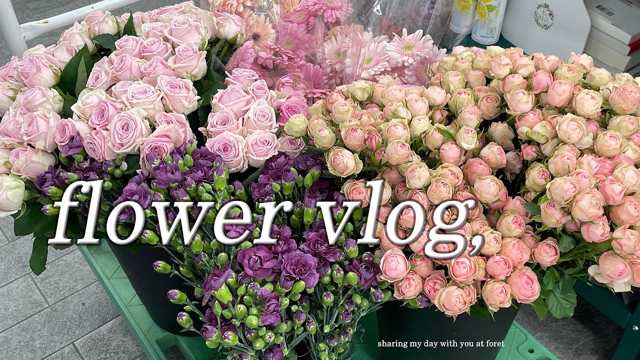 Vlog 12 예비플로리스트 브이로그💐 요즘 제 일상이요 기능사 실기요 부채형 삼각형 그리고 그냥 서양과제들