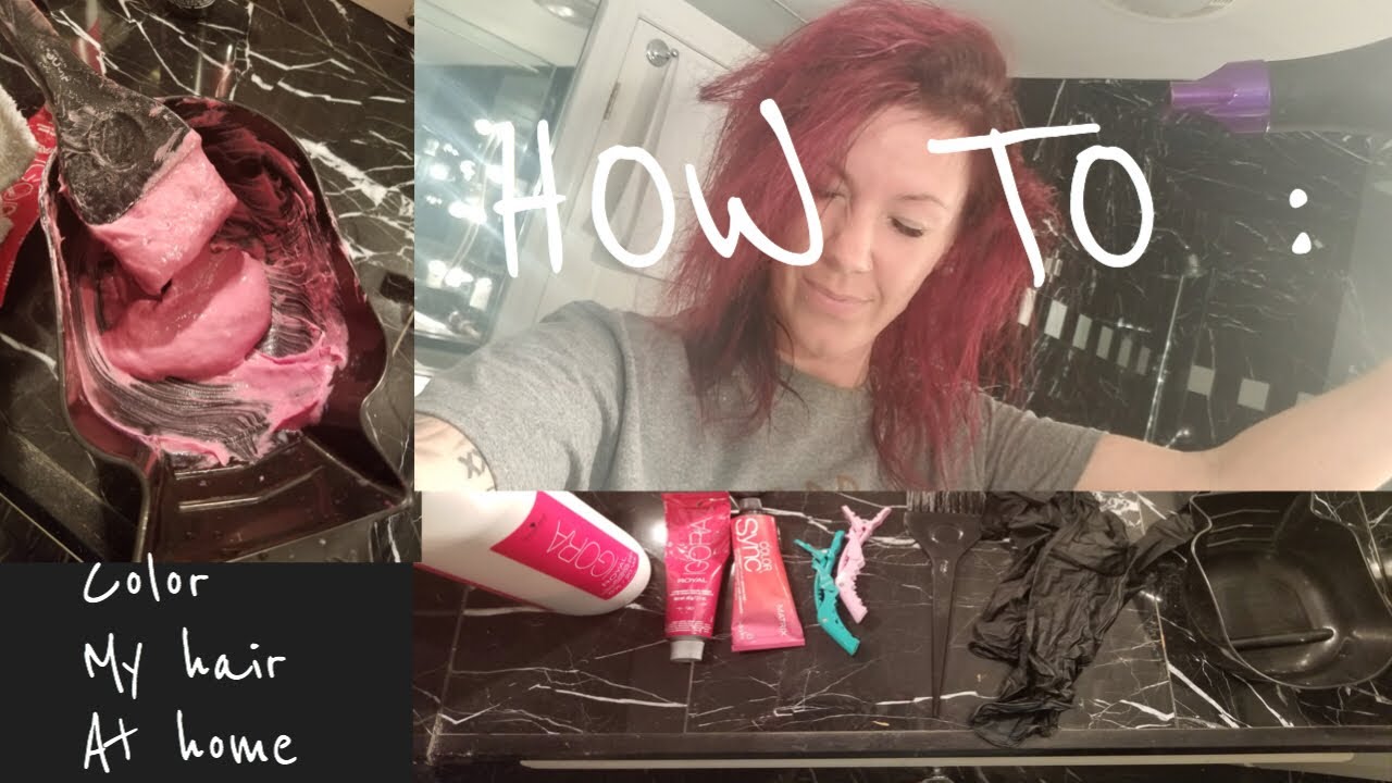 How I color my hair at home - YouTube