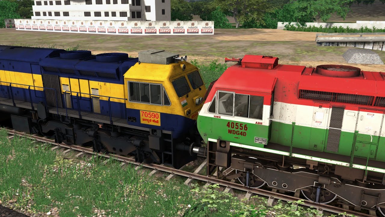 Tri colour WDG4D ABR & \Yellow WDG4D With OIL Tankers Waiting For ...