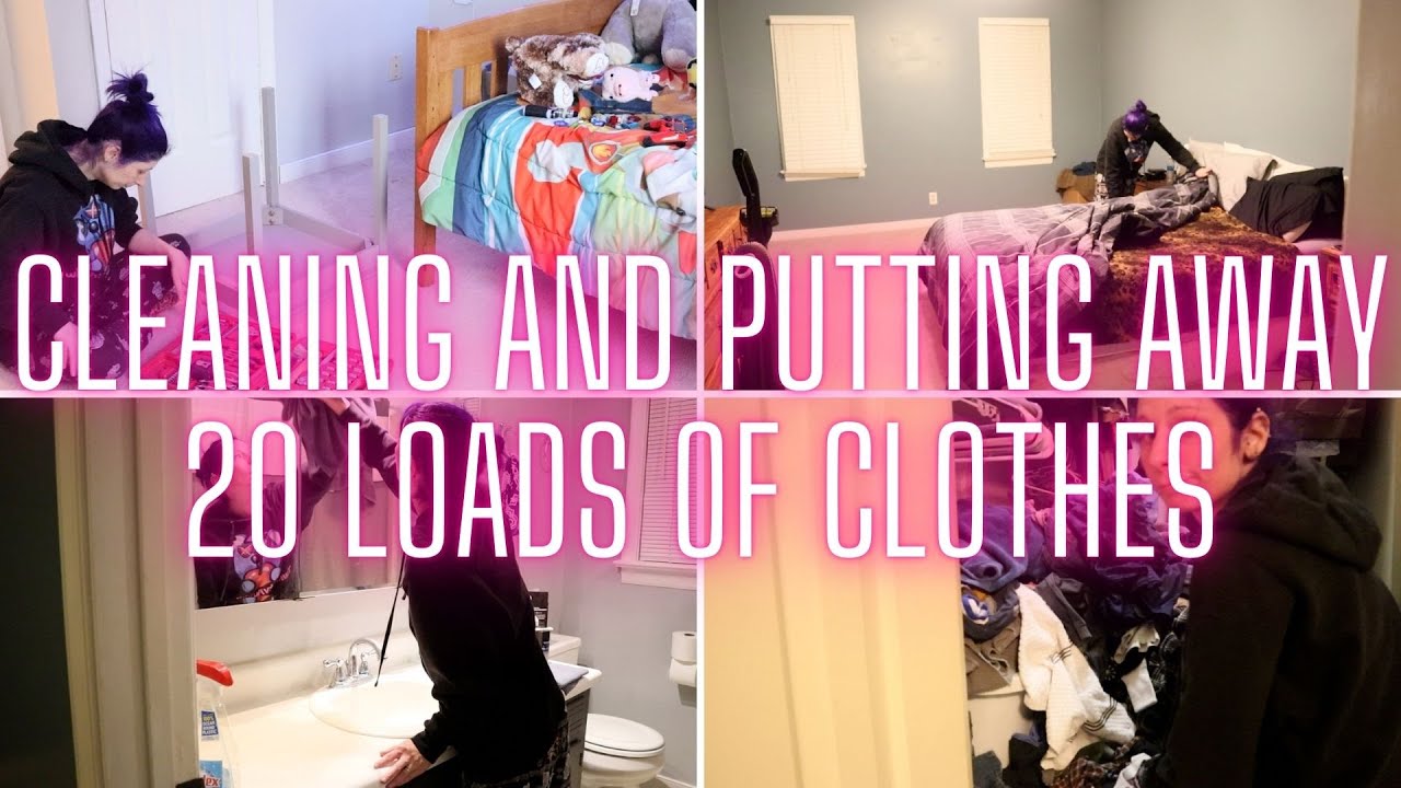 Clean with me (UPSTAIRS) | Folding lots of Clothes | Organizing the ...