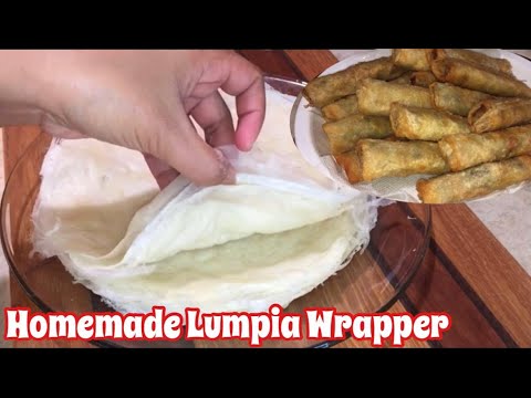 3 Ingredients Only / EASY HOMEMADE LUMPIA WRAPPER / HOW TO MAKE SPRING ROLL WRAPPER - YouTube