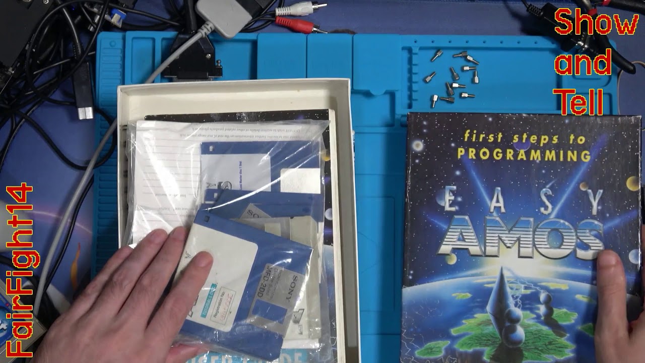 STOS & AMOS boxes and disks for the Atari ST and Amiga. A look inside ...