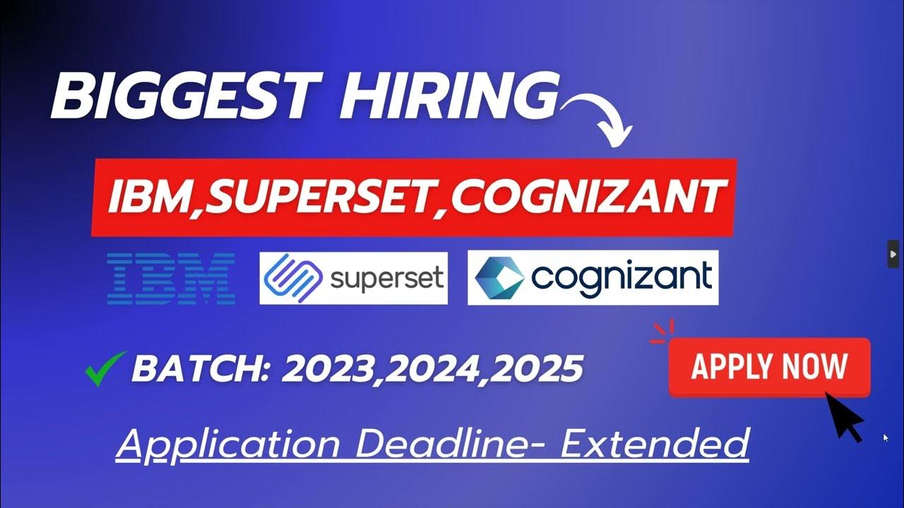 IBM, Superset, Cognizant Biggest Hiring | Off-Campus Drive 2025, 2024, 2023 BATCH | New Phase ...