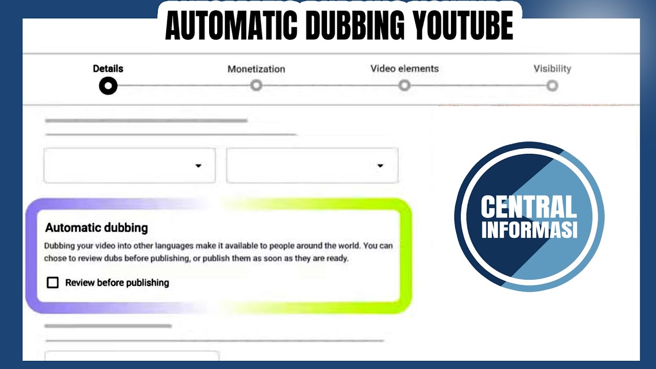TUTORIAL AUTO DUBBING YOUTUBE #autodubbing - YouTube