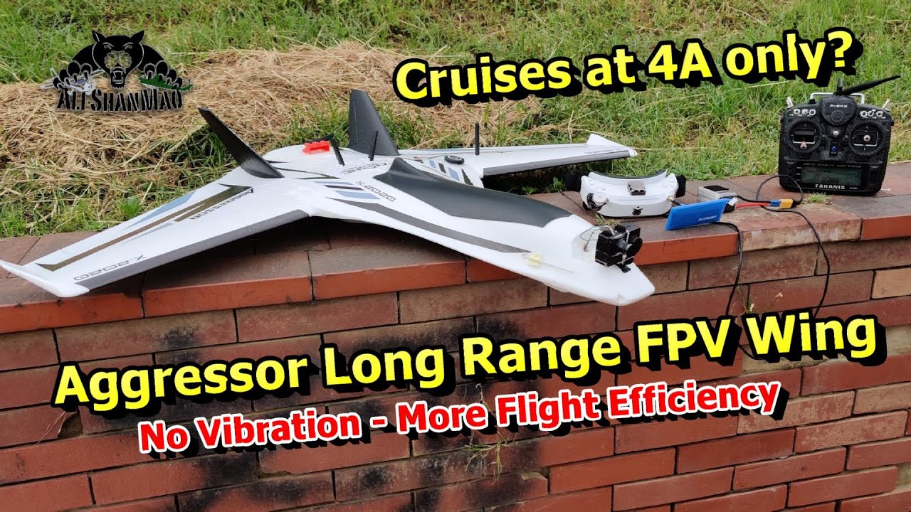 Aggressor Long Range FPV Flying Wing Stock Motor HQ Propeller - YouTube