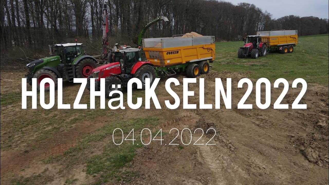 Holzhäckseln 2022 / Fendt 1046 ,MF 8s ,MF 7726 - YouTube