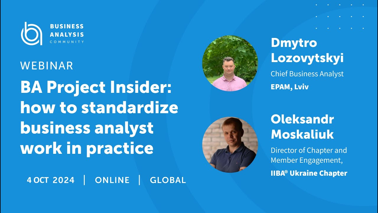 BA Project Insider: how to standardize business analyst work in ...