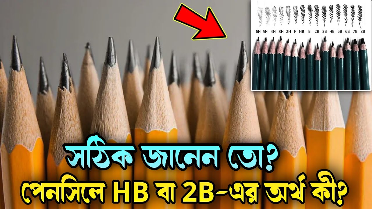 পেন্সিলে HB অথবা 2B এর অর্থ কী? এতোদিন যেভাবে সবাই ঠকেছে। Pencil HB or ...