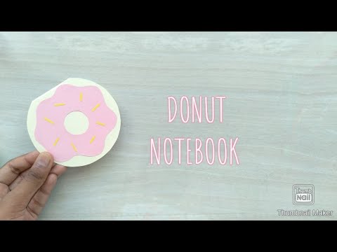 DIY Cute donut notebook | Cute and easy craft | Step by step | Swanukha ...