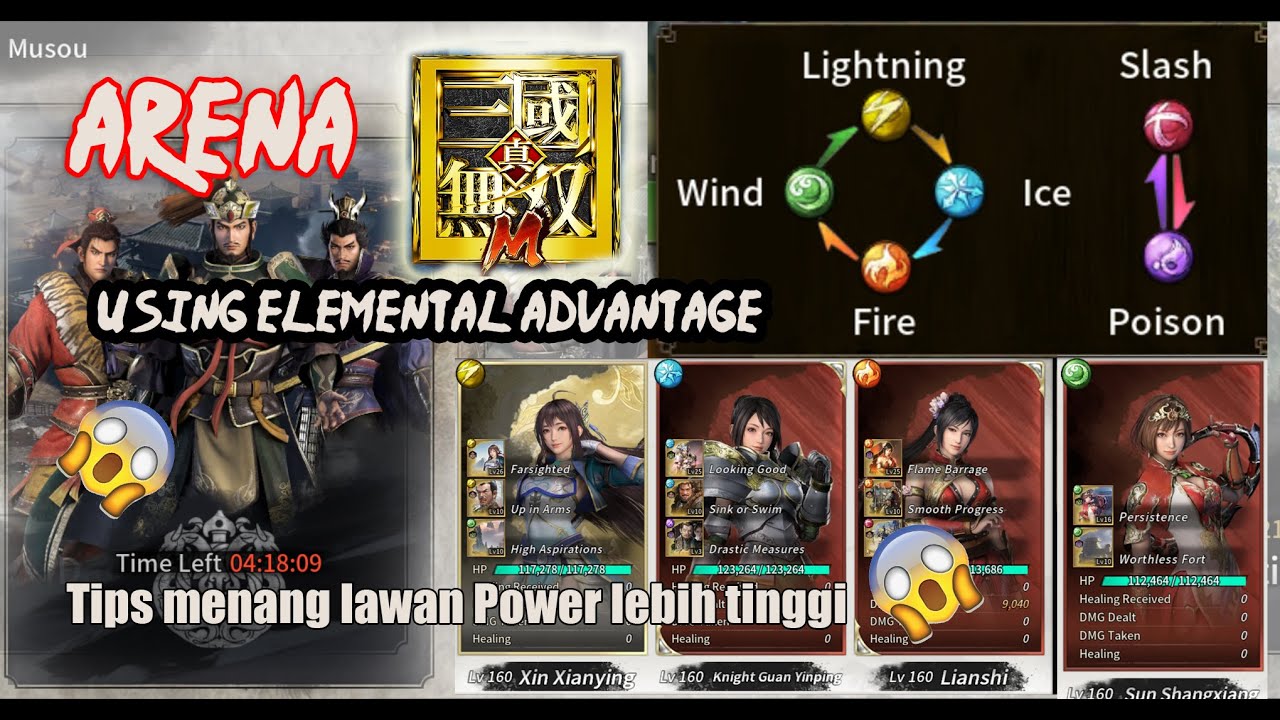 Dynasty Warriors M | Arena using Elemental Advantage - YouTube