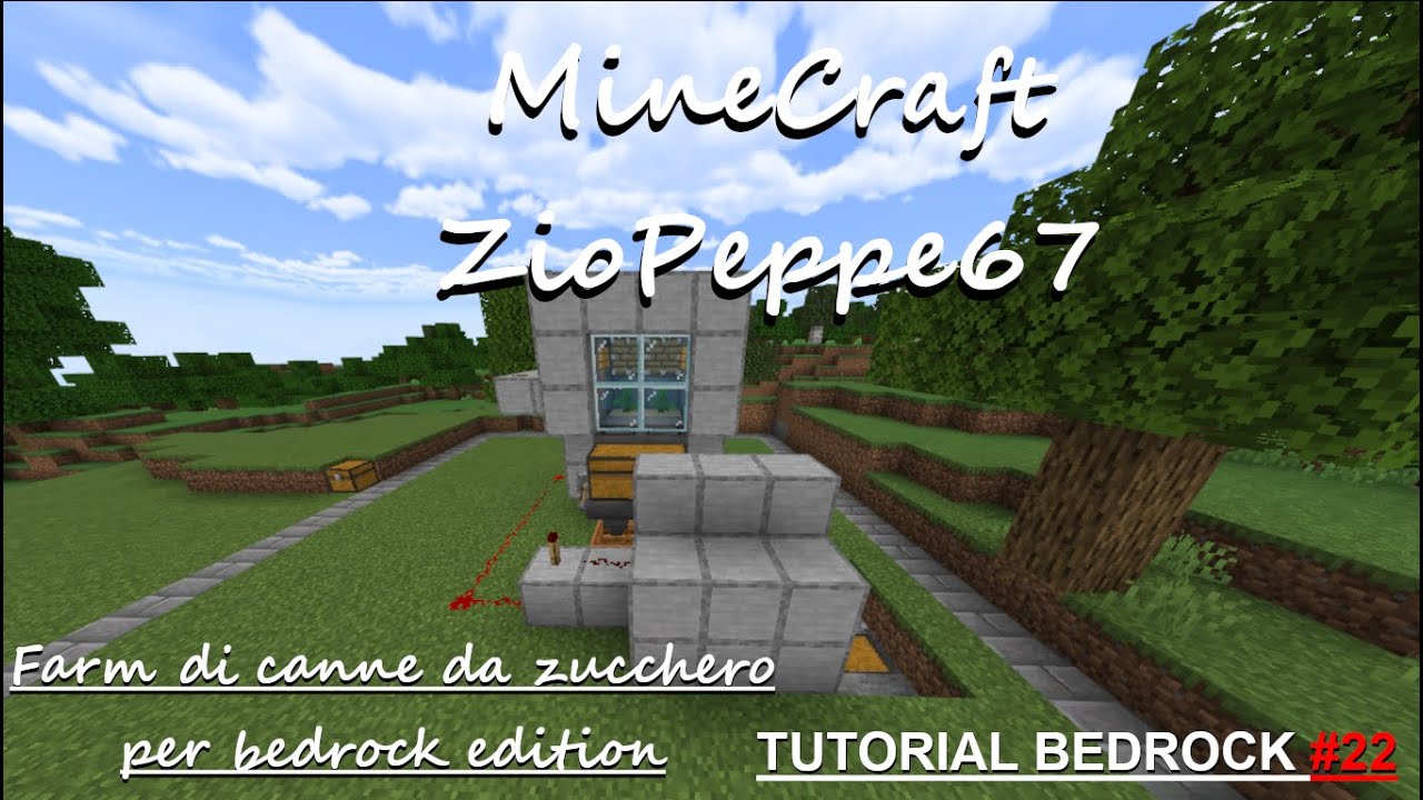 Minecraft ITA - Farm di canne da zucchero per bedrock edition 1.18 - Tutorial Bedrock #22 - YouTube