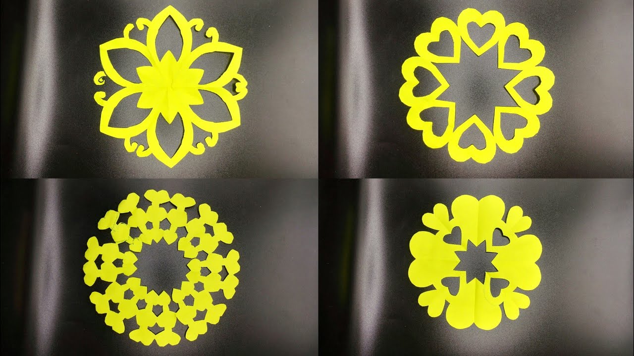 Easy Paper cutting for decor|How to make paper cutting design ...