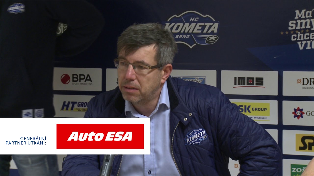 Trenéři Kamil Pokorný a Petr Vlk po utkání Kometa - Jihlava 3:2p (26 ...
