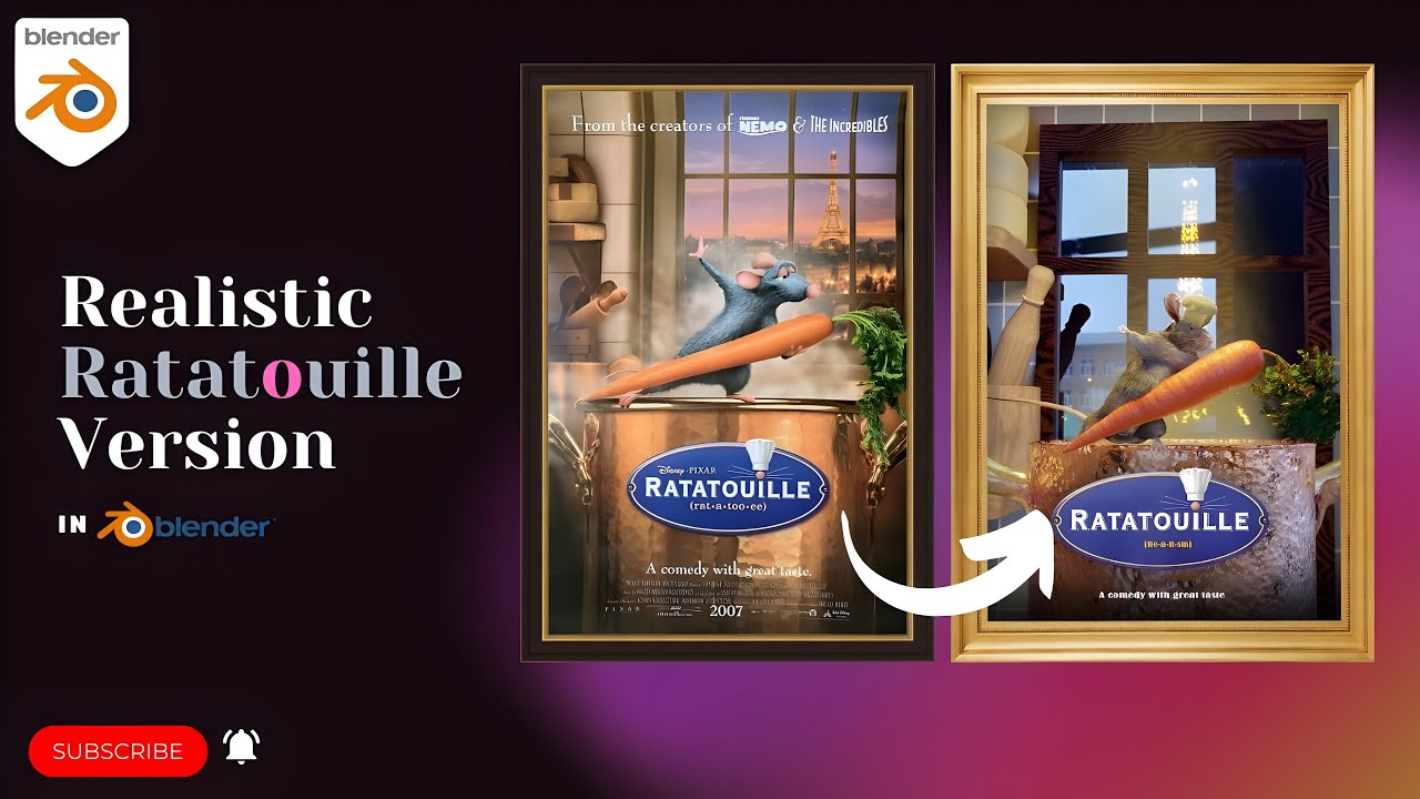 I Tried To Create A Realistic Version Of Ratatouille 🐀🐀 Movie Poster ...