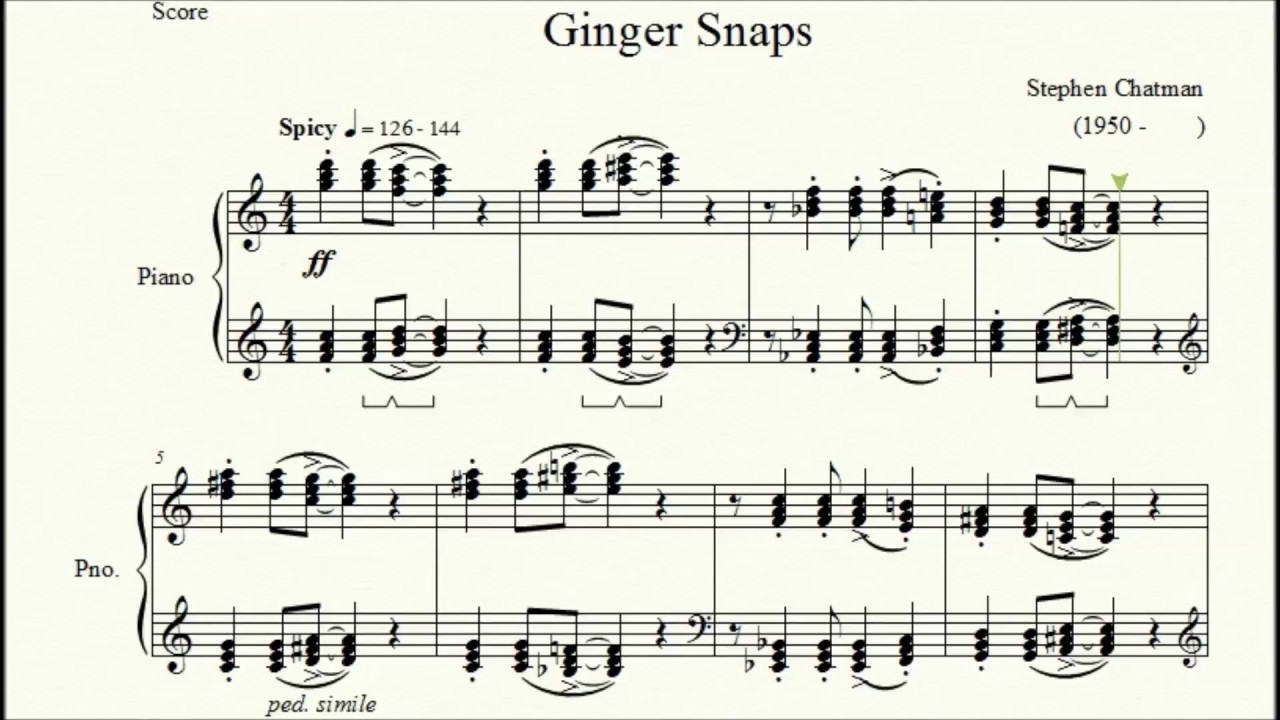 Ginger Snaps - Stephen Chatman - Piano Repertoire 7 - YouTube