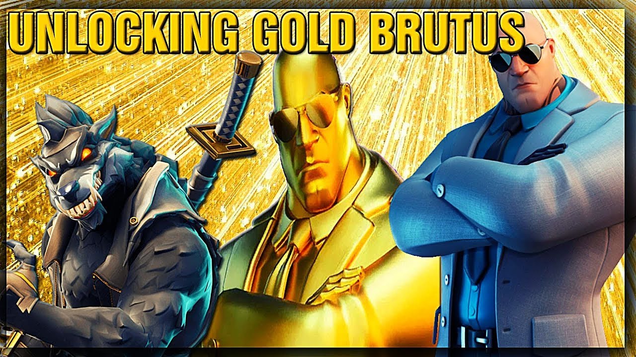 Fortnite Unlocking GOLD Brutus LIVE! Fortnite Season 2 Gold Brutus With ...