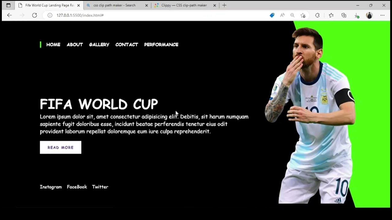 Responsive-Fifa world cup website using html and css | codeUnique ...