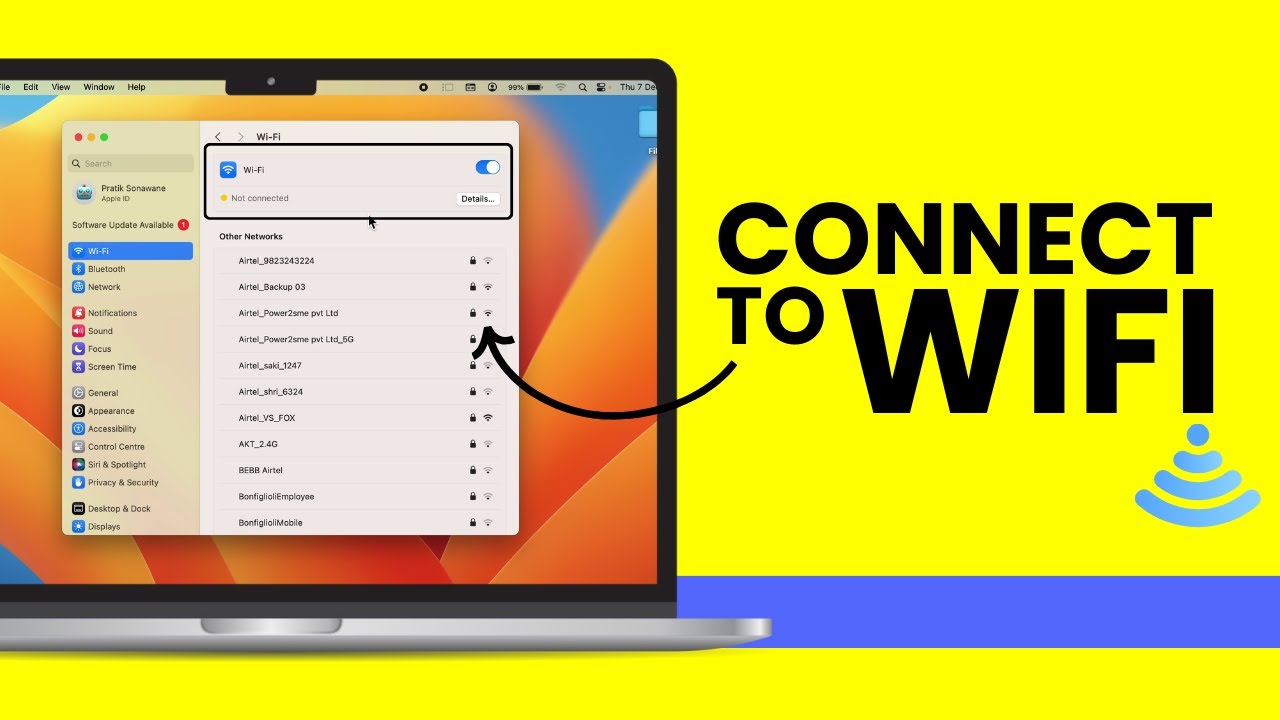How to Connect to WiFi on MacBook? - YouTube