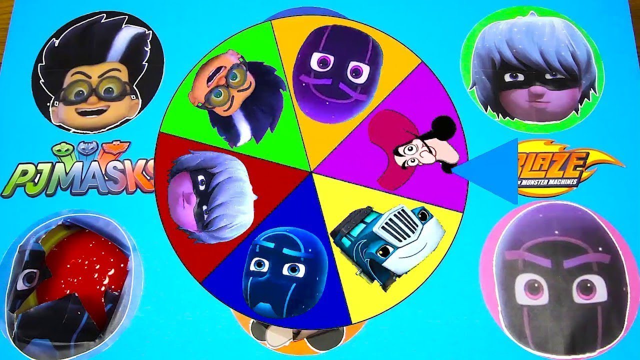 Learning Colors PJ Masks Spin the Wheel Game Find Paw Patrol Toys - Get ...