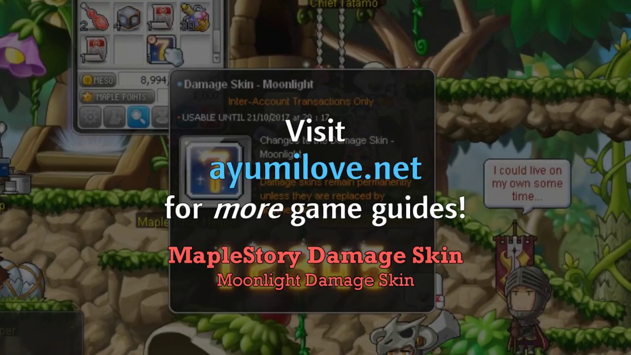 Ayumilove MapleStory Damage Skin - Moonlight - YouTube