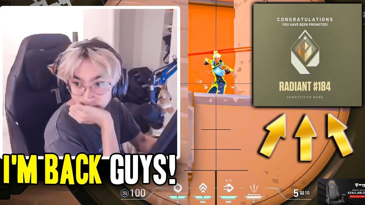 tenz reaches radiant on his main account | Devour | #tenz - YouTube