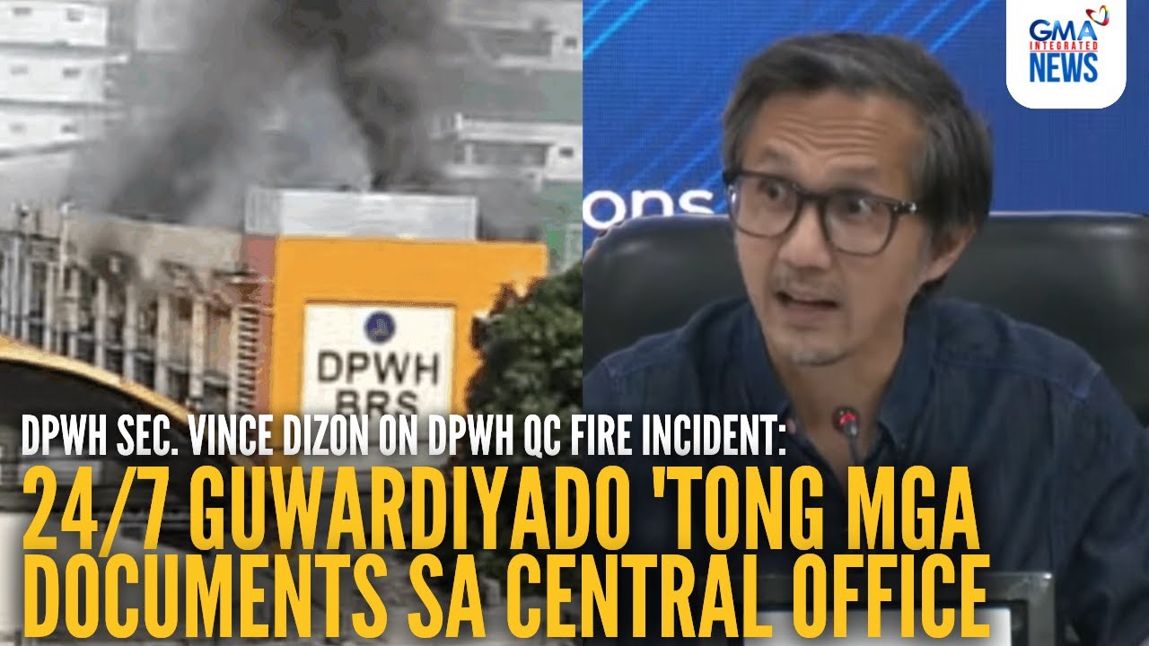 DPWH Sec. Dizon shares initial information on DPWH office fire in QC ...