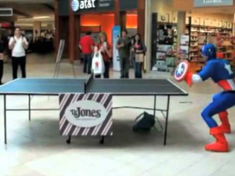 Dr. Jones/Captain America ping-pong - YouTube