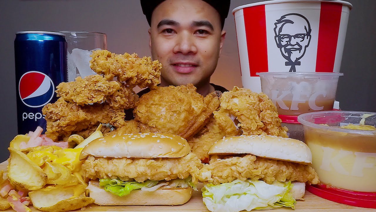 KFC MUKBANG | Mukbang Asmr | ALFIE EATS - YouTube