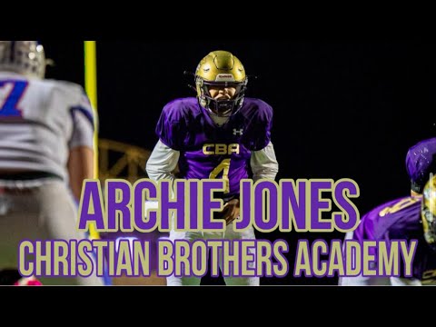 Archie Jones #4 Christian Brothers Academy Football - YouTube