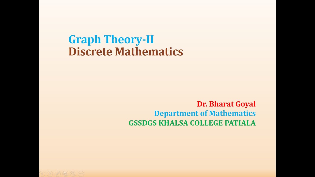 Graph Theory-II, Discrete Mathematics, Under Graduate Level - YouTube
