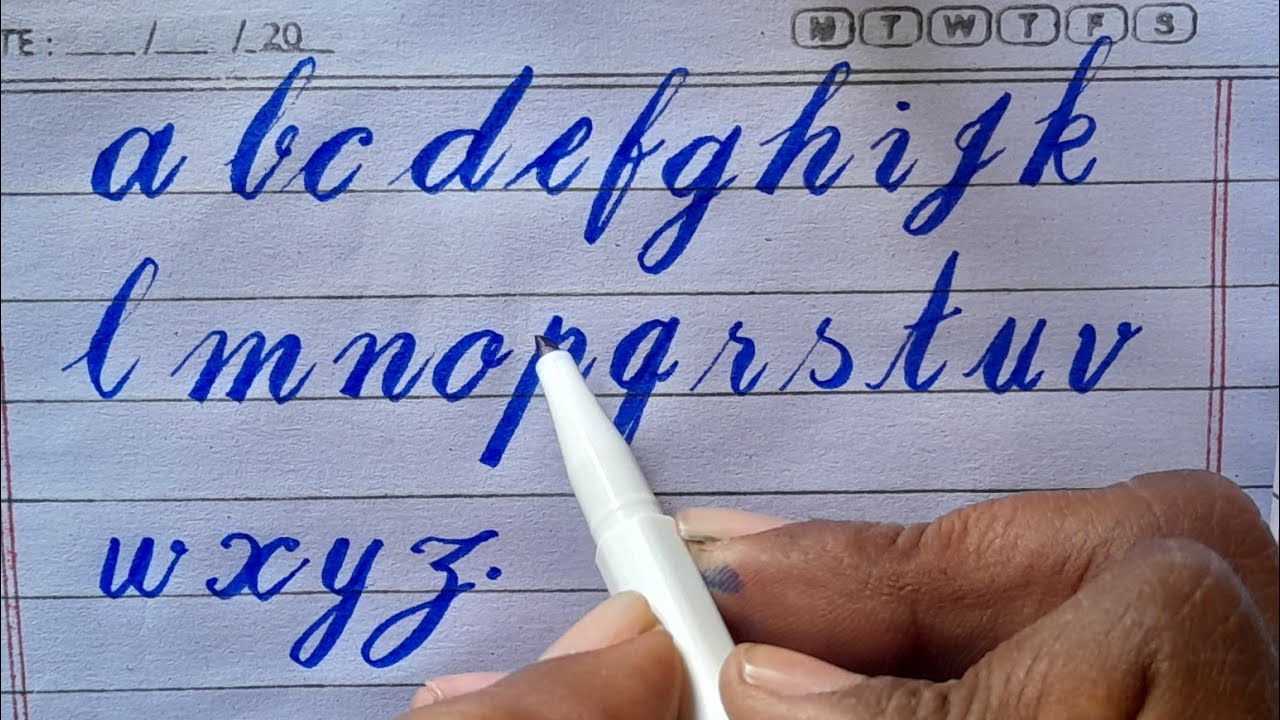 how to write small letters alphabet || English handwriting practice ...