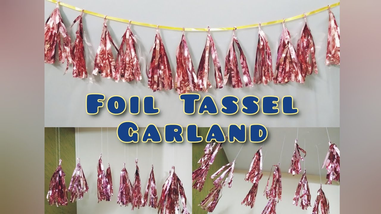 Foil Tassel Garland | Paper Fringe Banner | Metallic Foil Hanging ...